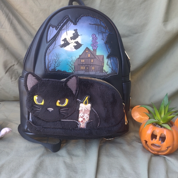 Loungefly | Bags | Loungefly Black And Blue Cat Backpack | Poshmark